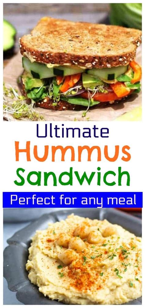 Ultimate Veggie Hummus Sandwich Recipe Hummus Sandwich Veggie