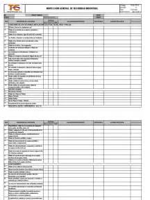 Formato Inspección de Seguridad Industrial
