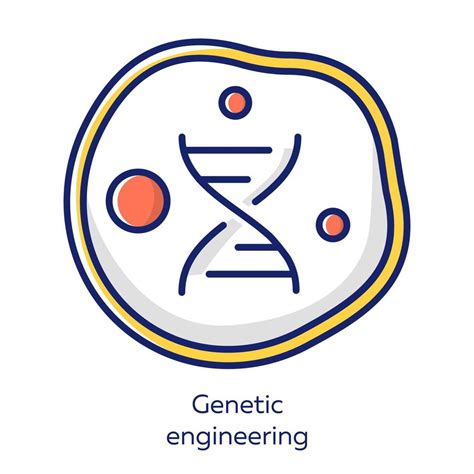 icono de color blanco de ingeniería genética Manipulación de genes