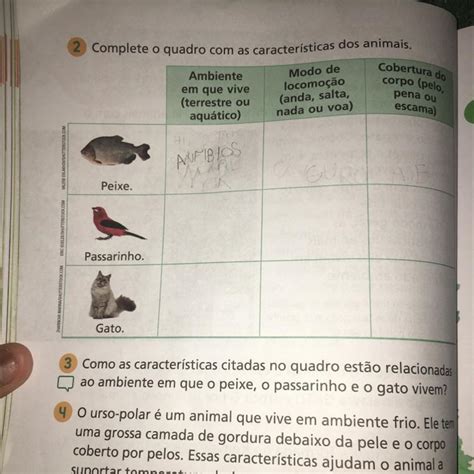Boa noite gostaria da resposta dessa tarefa Livro 2 ano ciência entre