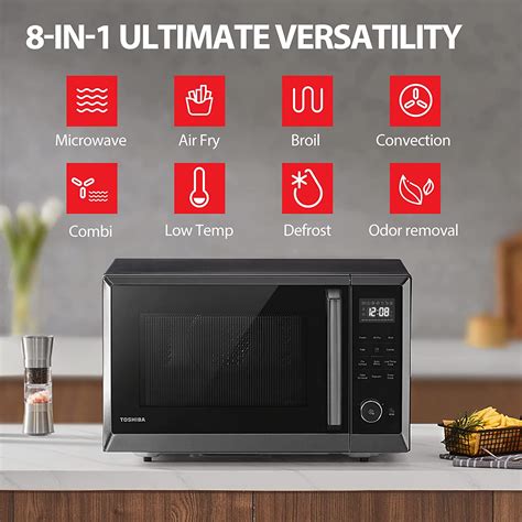 TOSHIBA 8 In 1 Countertop Microwave With Air Fryer Microwave