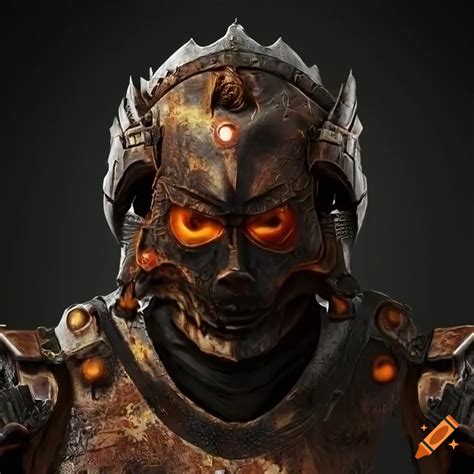 Photorealistic Robot Knight Barbarian In Spiked Plate Armor On Craiyon