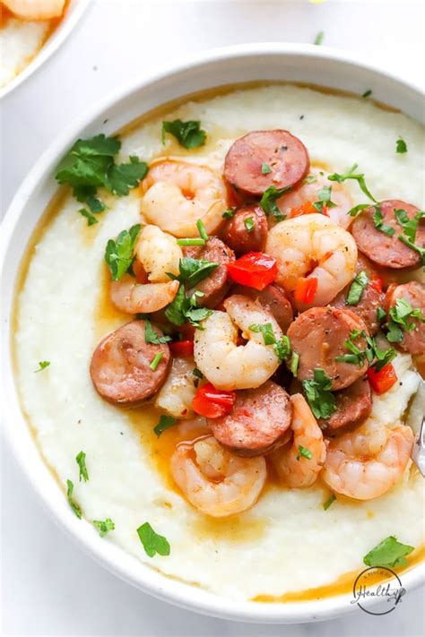 Cajun Shrimp And Grits With Andouille Sausage A Pinch Of Healthy