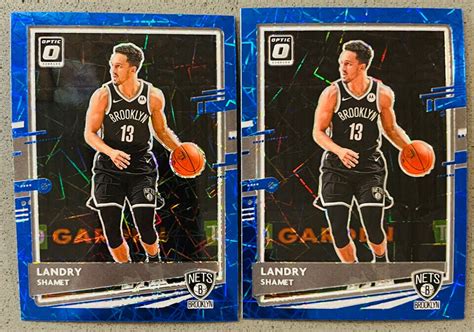 2 Lot 2020 Panini Donruss Optic Basketball 133 Landry Shamet Blue
