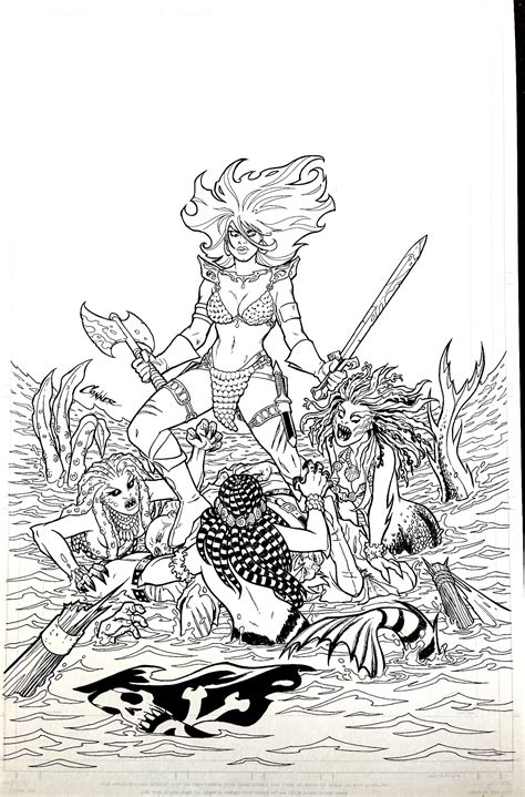 AMANDA CONNER INVINCIBLE RED SONJA 1 COVER In Jimmy Palmiotti S