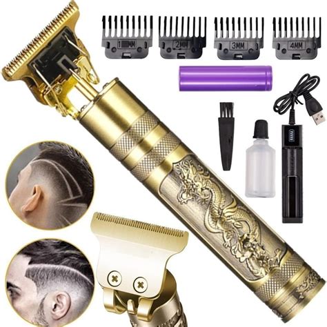 Máquina Cortar Cabelo Barbear T9 Dragão Profissional Aparar Desenhar