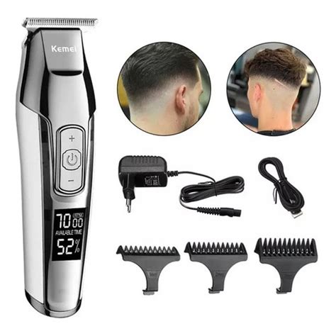 Máquina de acabamento km 5027 Original Visor Lcd Barbearia Barba