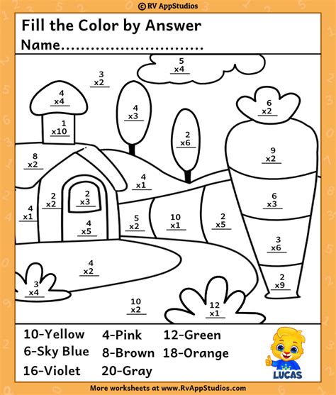 Multiplication Coloring Worksheets Math Monks Worksheets Library