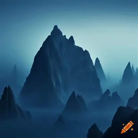 Misty Mountain Landscape On Craiyon