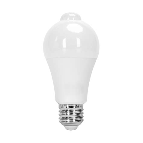 Żarówka LED E27 A60 z czujnikiem ruchu i zmierzchu PIR IR 12W ciepła