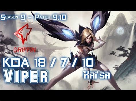 GRF Viper KAI SA Vs EZREAL ADC Patch 9 10 KR Ranked YouTube