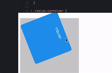 javascript how to handle resizing of rotated elements stack overflow