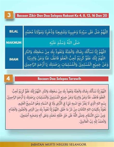 Doa Selepas Solat Tarawih Selawat Tasbih Antara Rakaat Themeloader