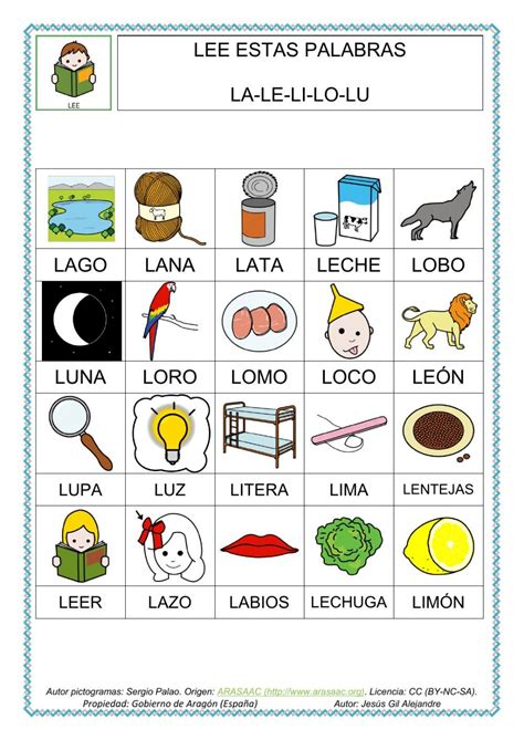 Lee Estas Palabras Con La Le Li Lo Lu Interactive Worksheet Artofit