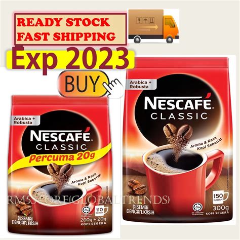 FAST SHIPPING NESCAFÉ CLASSIC Refill 300g pack 200g Free 20g COFFEE