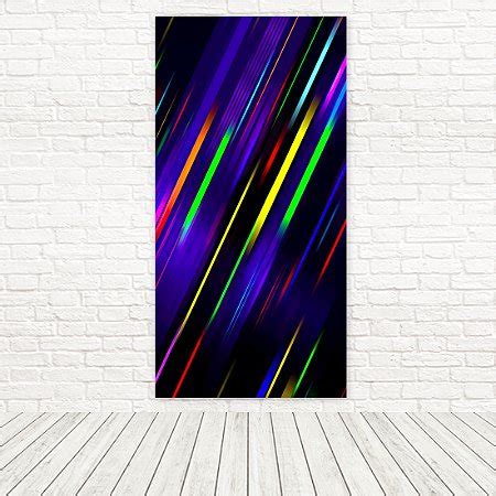 Painel Retangular Veste Fácil Tecido Sublimado 3D Neon 1 00 x 2 00 WRTV