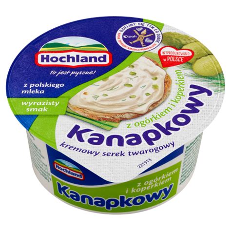 Hochland Kanapkowy kremowy serek twarogowy z ogórkiem i koperkiem 130 g