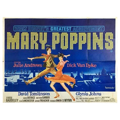 Mary Poppins 1964 Poster For Sale At 1stdibs Mary Poppins Poster 1964 Mary Poppins 1964