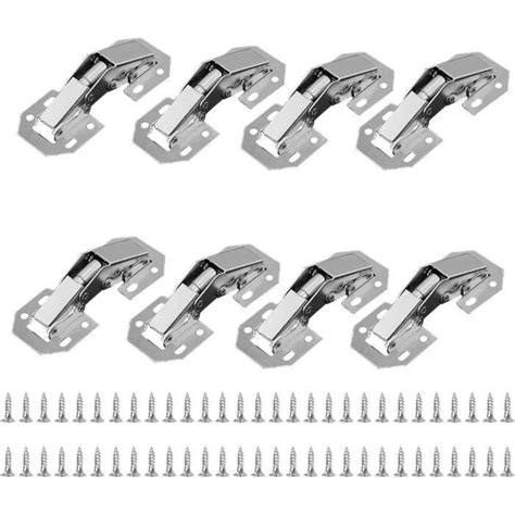 8 Charnière Porte Placard Inox 90 Degré Complètement Recouvrante