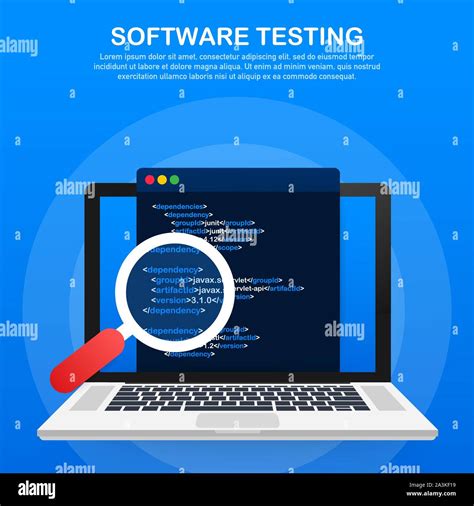 software testing software development workflow process coding testing analysis concept vector