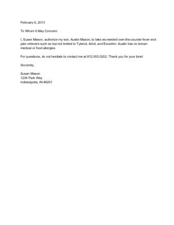 Sample Letter Giving Permission Database Letter Template Collection