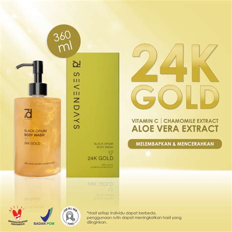 Jual LB SEVEN DAYS 24K GOLD BLACK OPIUM BODY SERUM 250ML 7DBS