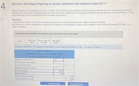 Solved Exercise A Algo Preparing An Income Statement Chegg