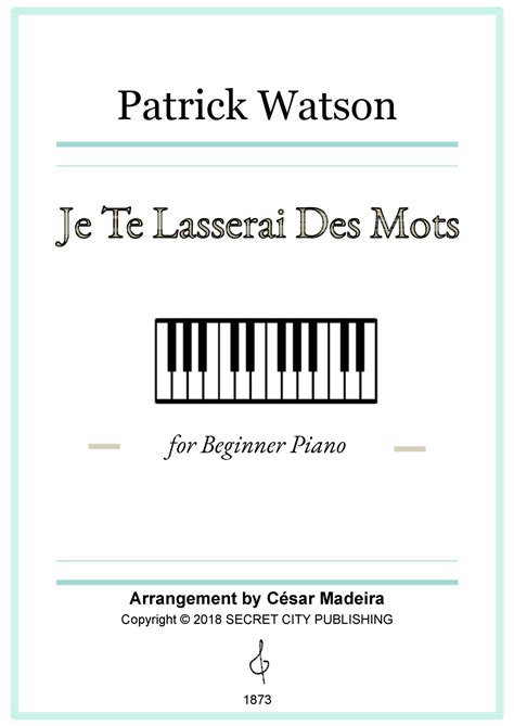 Je Te Laisserai Des Mots arr César Madeira Noten Patrick Watson
