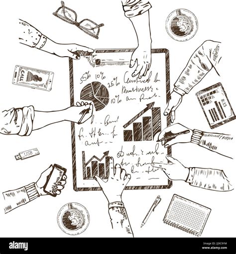 Business Planning Sketch Concept With Analysis Brainstorming And