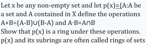 solved let x be any non empty set and let p x {a a be a set