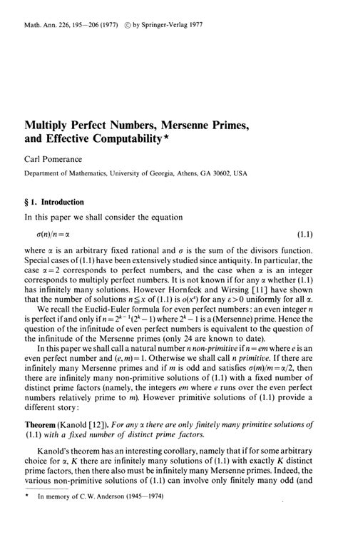 pdf multiply perfect numbers mersenne primes and effective computability