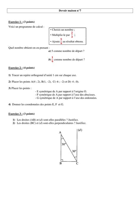 8 Photos Devoir Maison Math 5Eme And View Alqu Blog