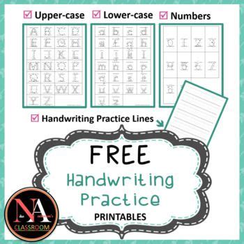 Free Handwriting Practice Printable Tracing With Arrows Handwriting