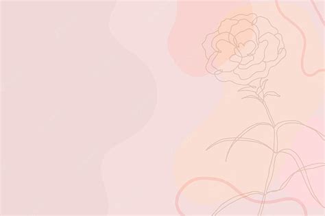 Vector Simple Flower Background Vector On Pastel Pink With Roses Hd