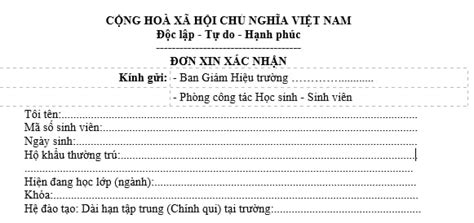 Mẫu đơn xin xác nhận tạm hoãn nghĩa vụ quân sự 2024 cho sinh viên đại