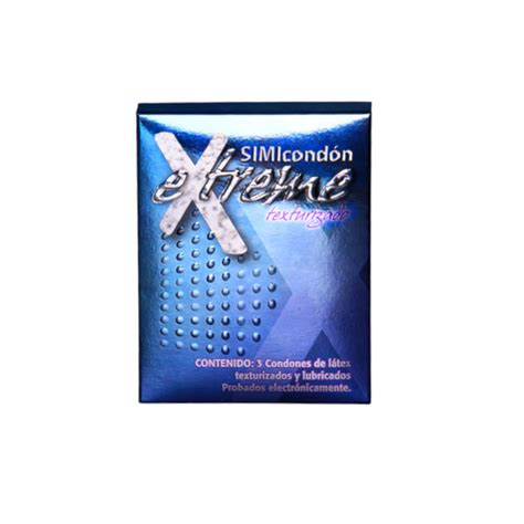 Condones texturizados de hule látex natural Simi 3 U Supermarket 23