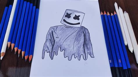 How To Draw Marshmello Easy Step By Step Draw Easy For Beginners