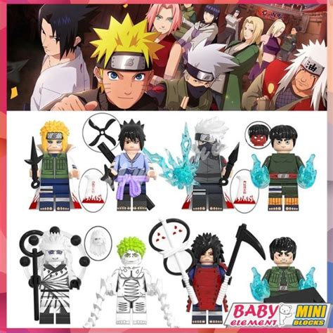 Naruto Minifigures Th Hokage Namikaze Minato Kakashi Lee Rock Anime