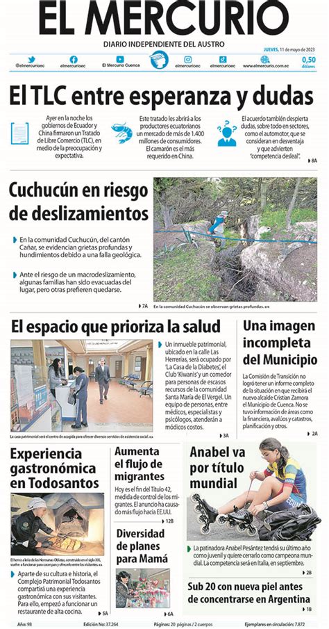 Diario El Mercurio On Twitter Portada Impresa Del 11 Mayo 2023