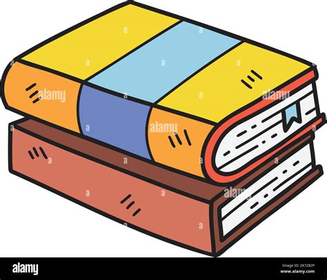 Hand Drawn Stack Of Books Illustration Isolated On Background Stock