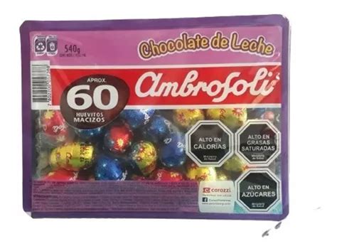 Bandeja Huevitos Chocolate Ambrosoli Macizos Y Grandes Cuotas Sin