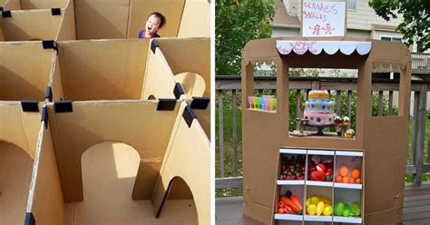 27 Ideias que utilizam caixas de papelão para criar atividades e