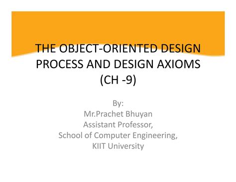 ch 9 oosd the object oriented design process and design axioms pdf