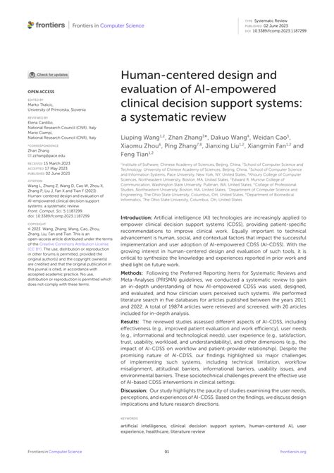 pdf human centered design and evaluation of ai empowered clinical decision support systems a