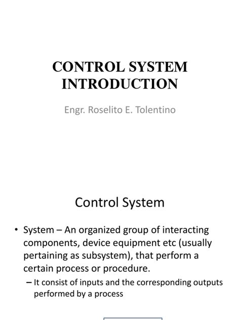 1 introduction control system pdf control theory control system
