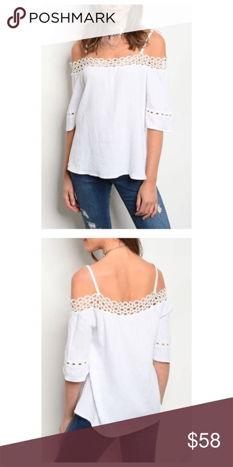WonderLustLA White Cold Shoulder Top White Cold Shoulder Top Tops