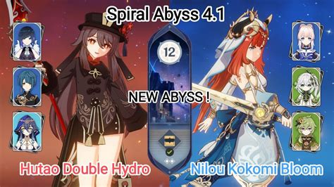 C0 Hutao Double Hydro C0 Nilou Kokomi Bloom Spiral Abyss 4 1