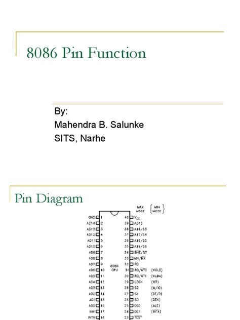 pin functions of the 8086 microprocessor an overview of the roles and characteristics of each