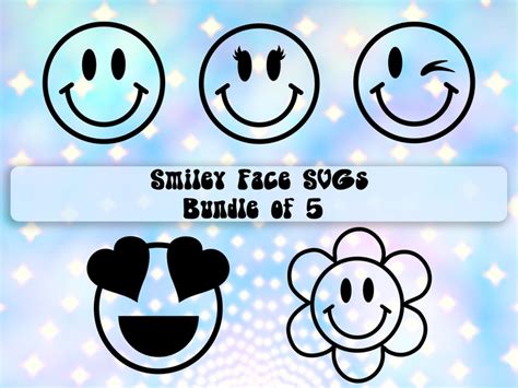 Smiley Face Svg Bundle Happy Face Svg Emoji Svg Smiley Svg Happy Svg