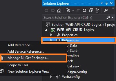 Implement ASP NET WEB API CRUD Logic Using Entity Framework Without